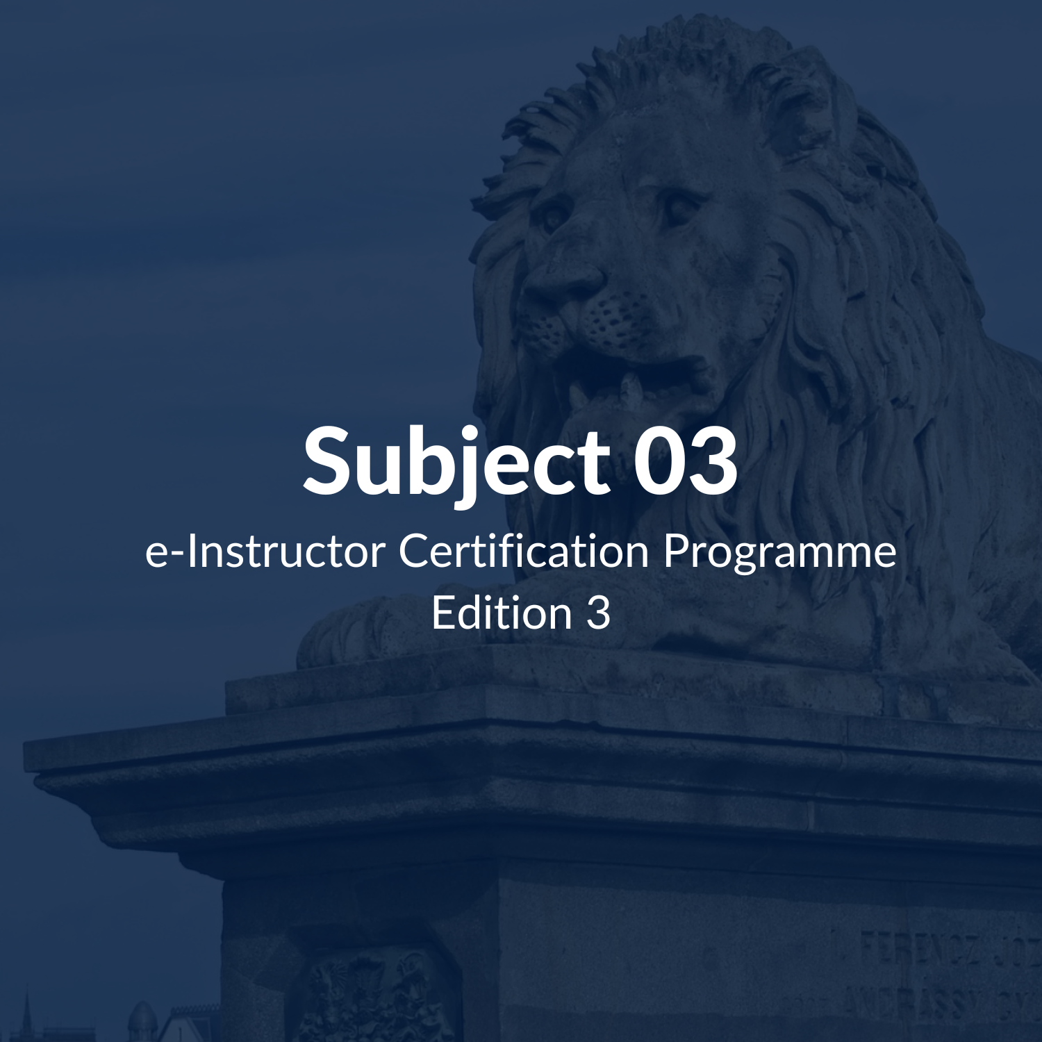 e-Instructor Certification Programme – DEEP Portal