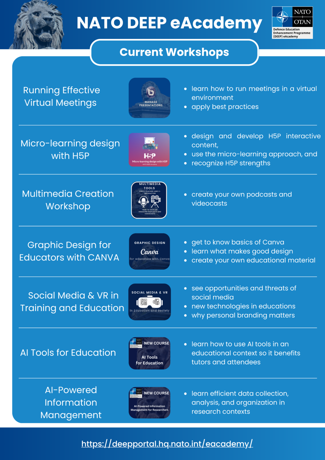 NATO DEEP eAcademy Factsheet – JAN 2025 – DEEP Portal